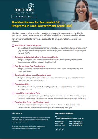 Enhancing Citizen Experience: A Checklist for A Successful CX Program ...